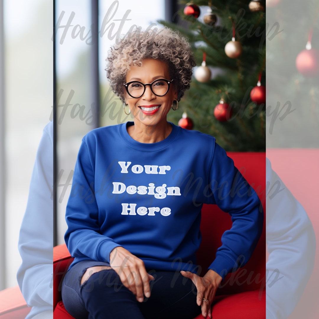 Royal Blue Gildan 18000 Mockups Grandma Mockup Senior Mockup Sweatshirt ...