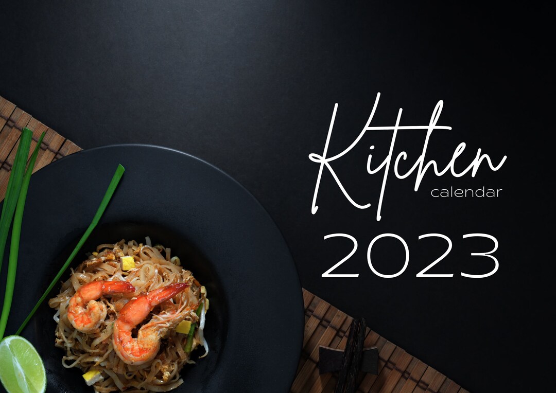 2023 Printable Food Wall Calendar for Home Chefs || Calendar ...
