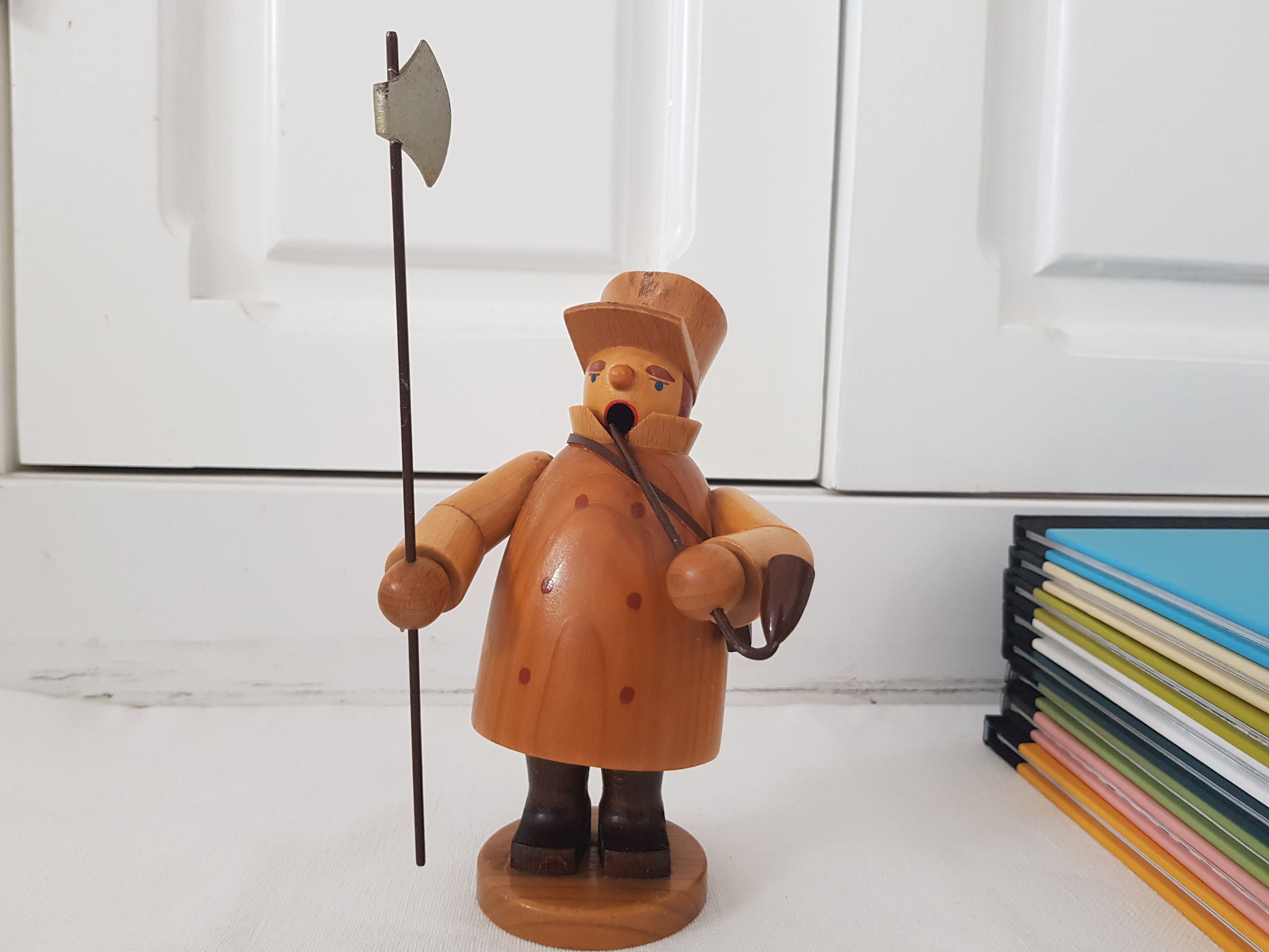 Vintage Erzgebirge Wooden Incense Smoker Figure, German Vintage ...
