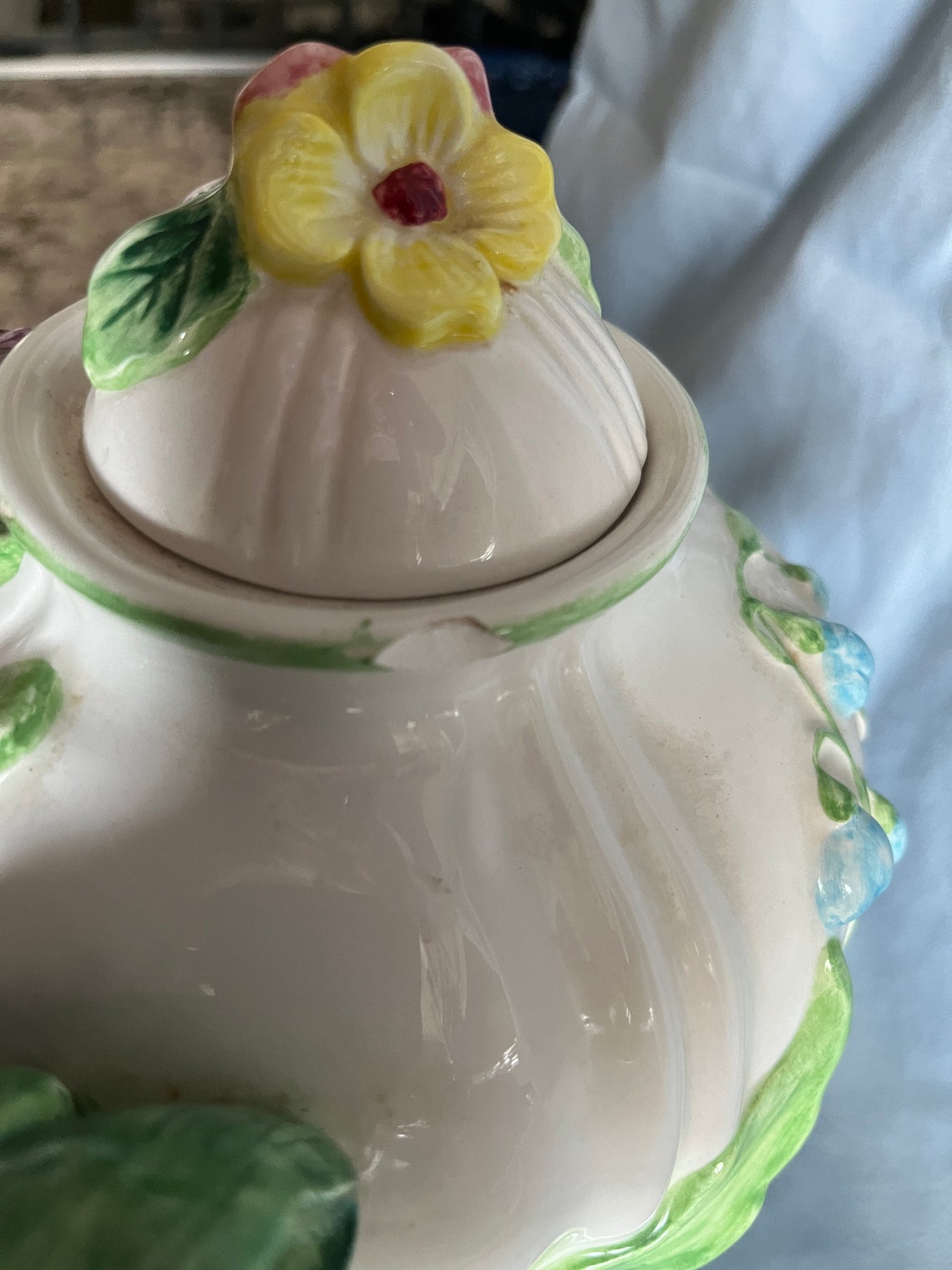 Fitz and Floyd Iris Omnibus Teapot, 1994, 48 Oz. - Etsy