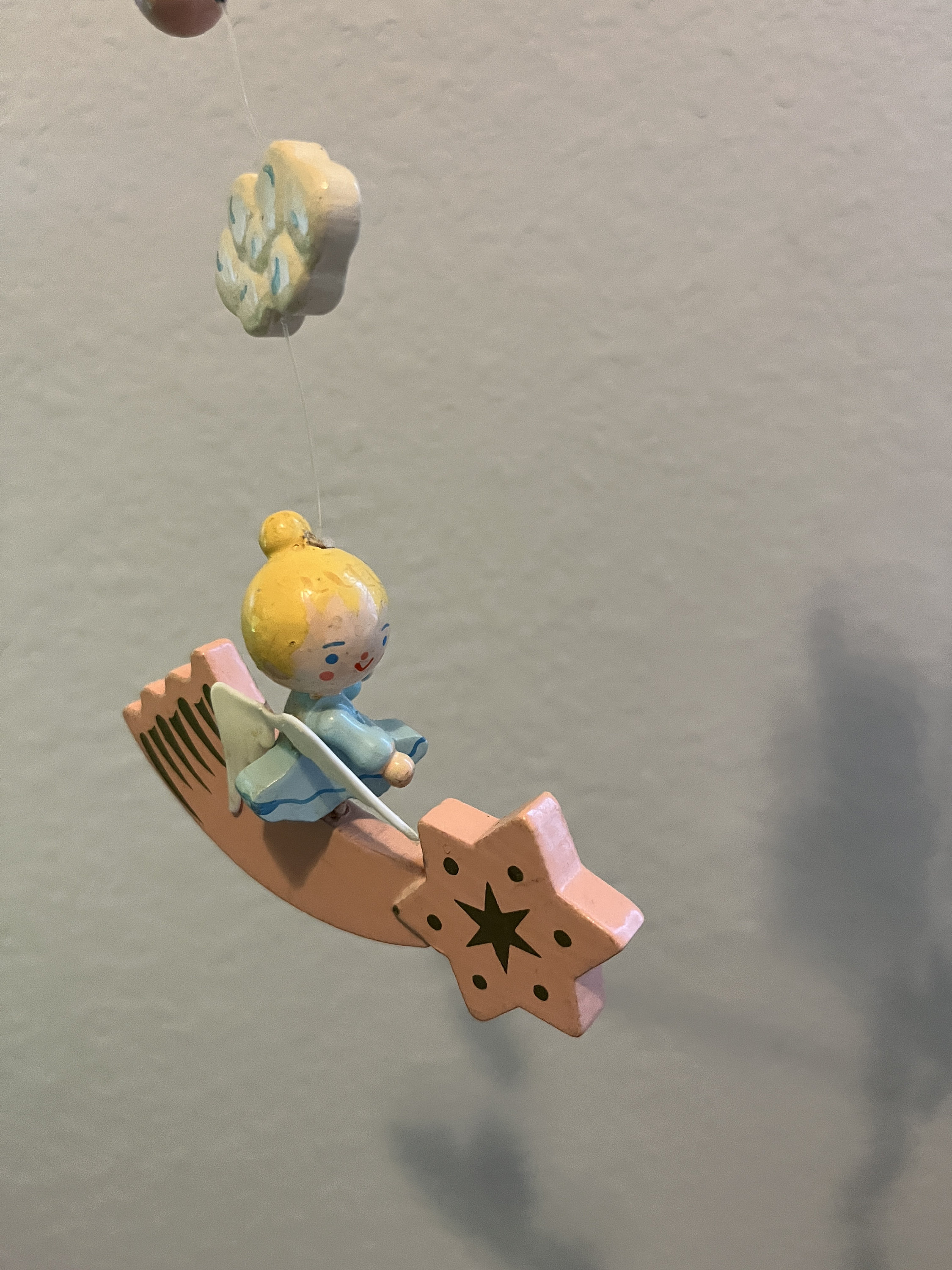 Vintage Hand Painted by Irmi Mobile Baby Crib Collectible - ANGELS ...