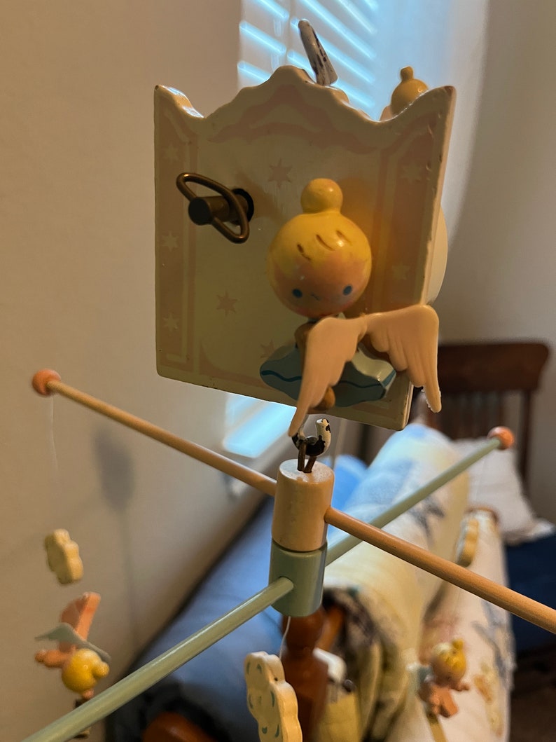 Vintage Hand Painted by Irmi Mobile Baby Crib Collectible - ANGELS ...