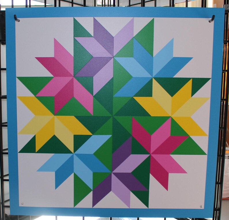 22 Flower Wreath Hand Painted House-sized Barn Quilt Ready to Ship ...