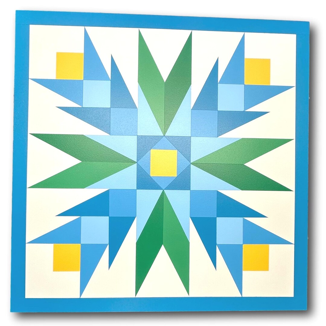 Hand Painted House-sized Barn Quilt 22 X 22 Blue Thistle Ready to Ship ...