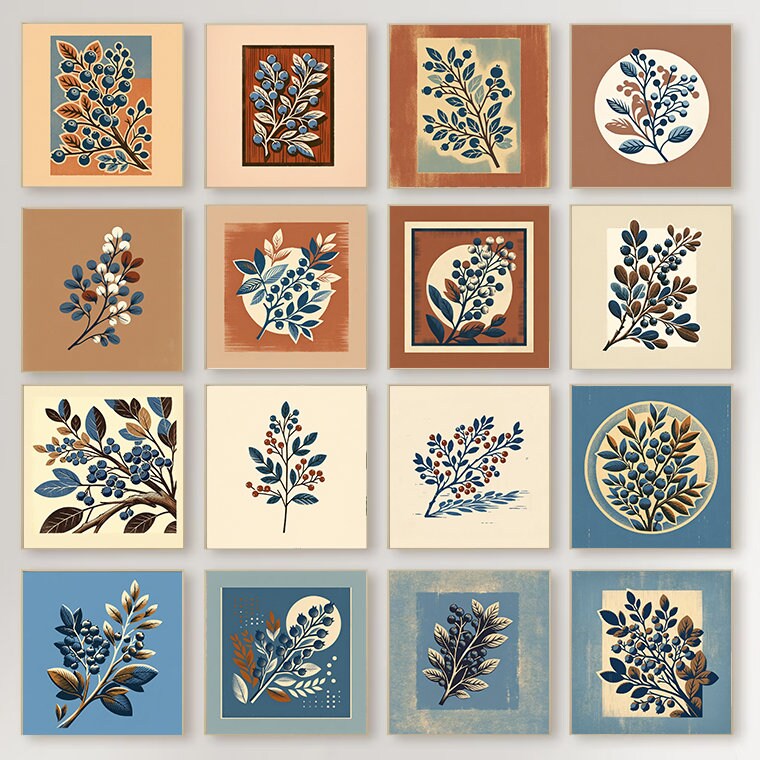 Square Nature Prints | 100+ Vintage Scandinavian Woodblock Prints ...