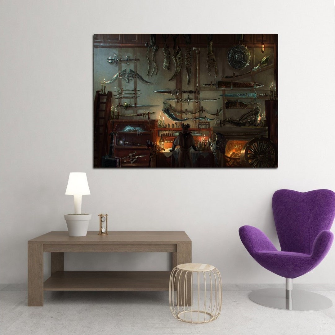 Bloodborne Canvas Wall Art Bloodborne Poster Bloodborne Hunter - Etsy
