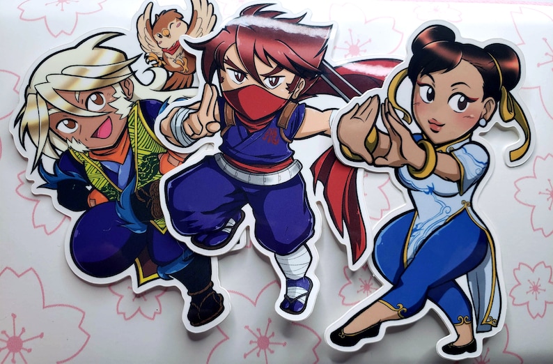 Street Fighter and Strider Hiryu Vinyl Stickers - Etsy