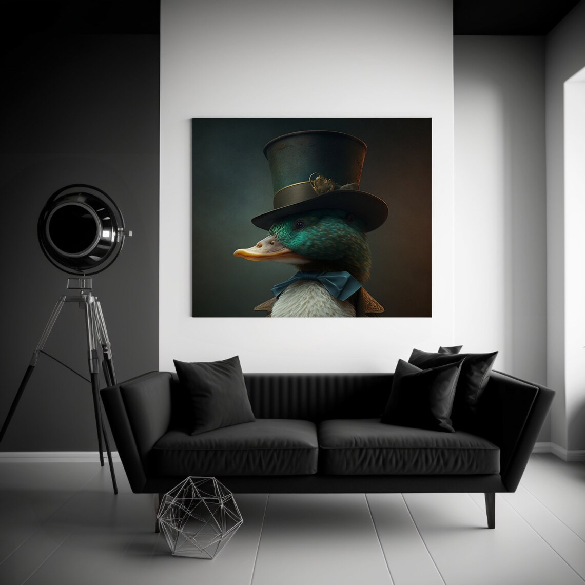 Distinguished Duck - Top Hat & Coat, Vintage Style, Digital Print ...