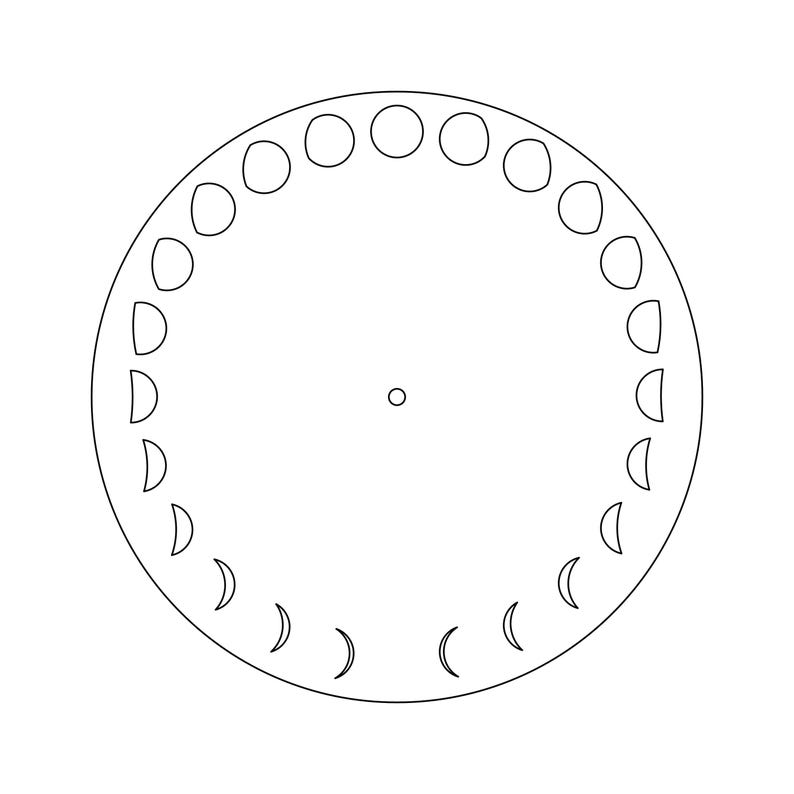 Clock Face Moon Phase Lunar Phase SVG - Etsy