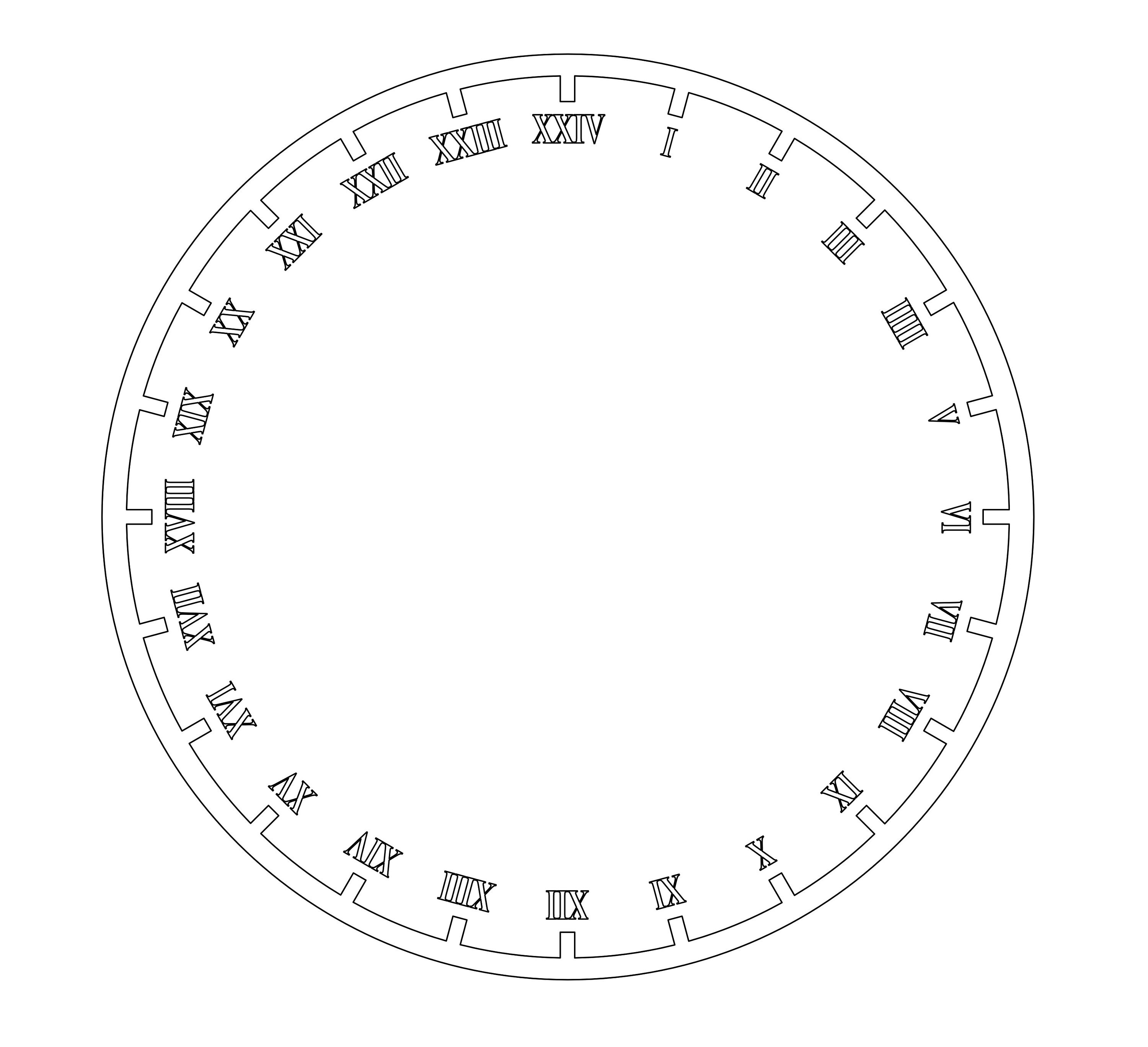 24 Hour Clock Face Bundle SVG - Etsy