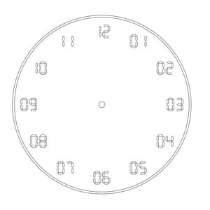 Clock Face 7-segment Style Numbers SVG - Etsy