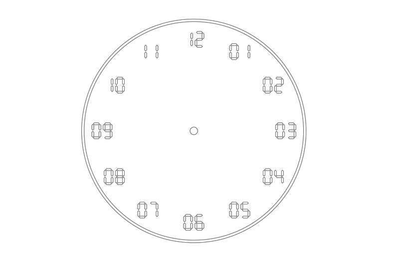 Clock Face 7-segment Style Numbers SVG - Etsy