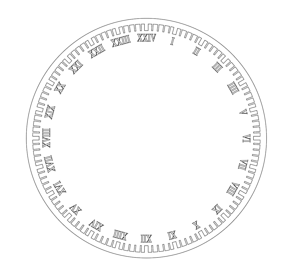 24 Hour Clock Face Bundle SVG - Etsy