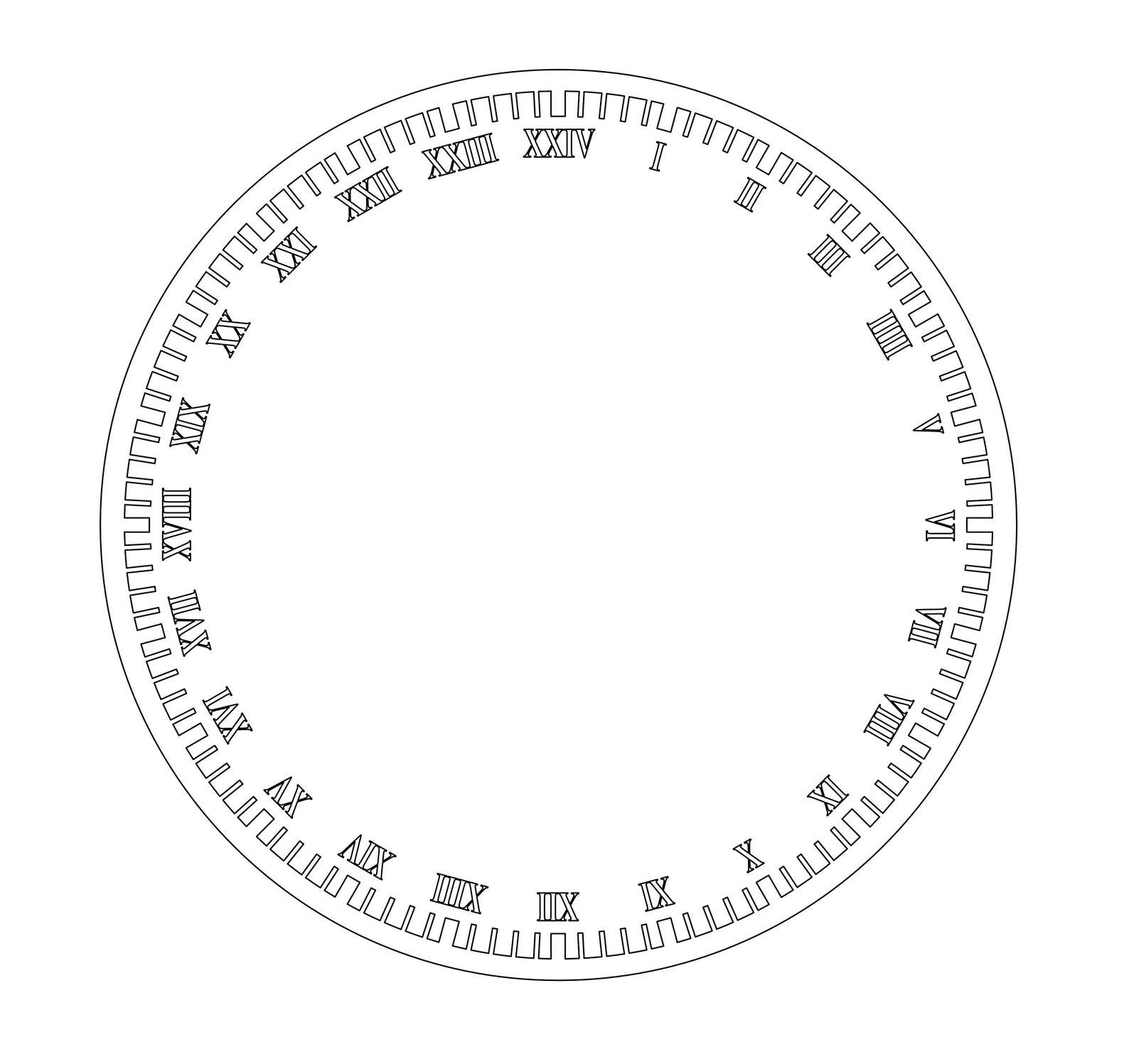 24 Hour Clock Face Bundle SVG - Etsy