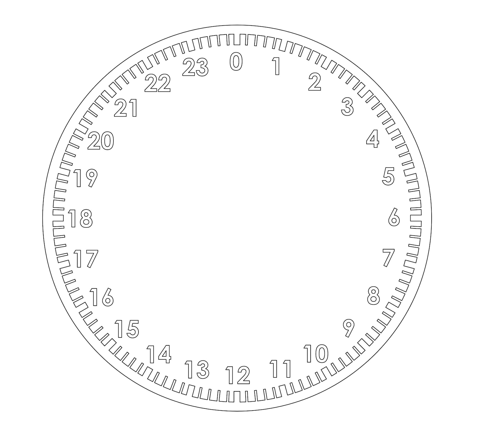 24 Hour Clock Face Bundle SVG - Etsy