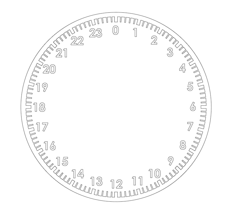 24 Hour Clock Face Bundle SVG - Etsy