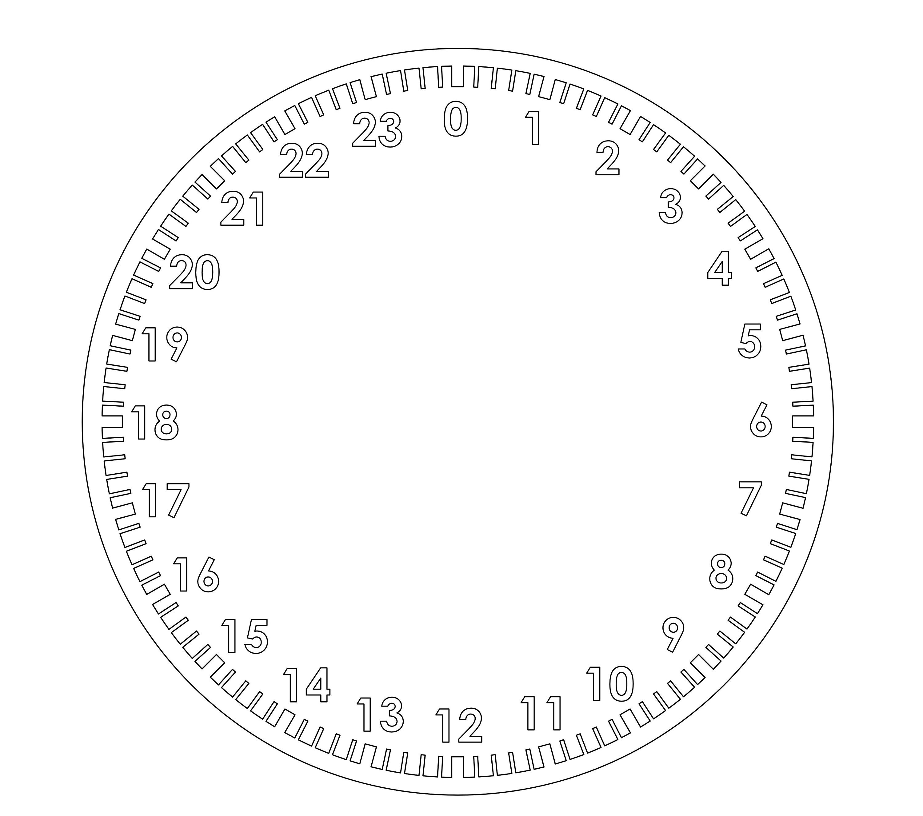24 Hour Clock Face Bundle SVG - Etsy