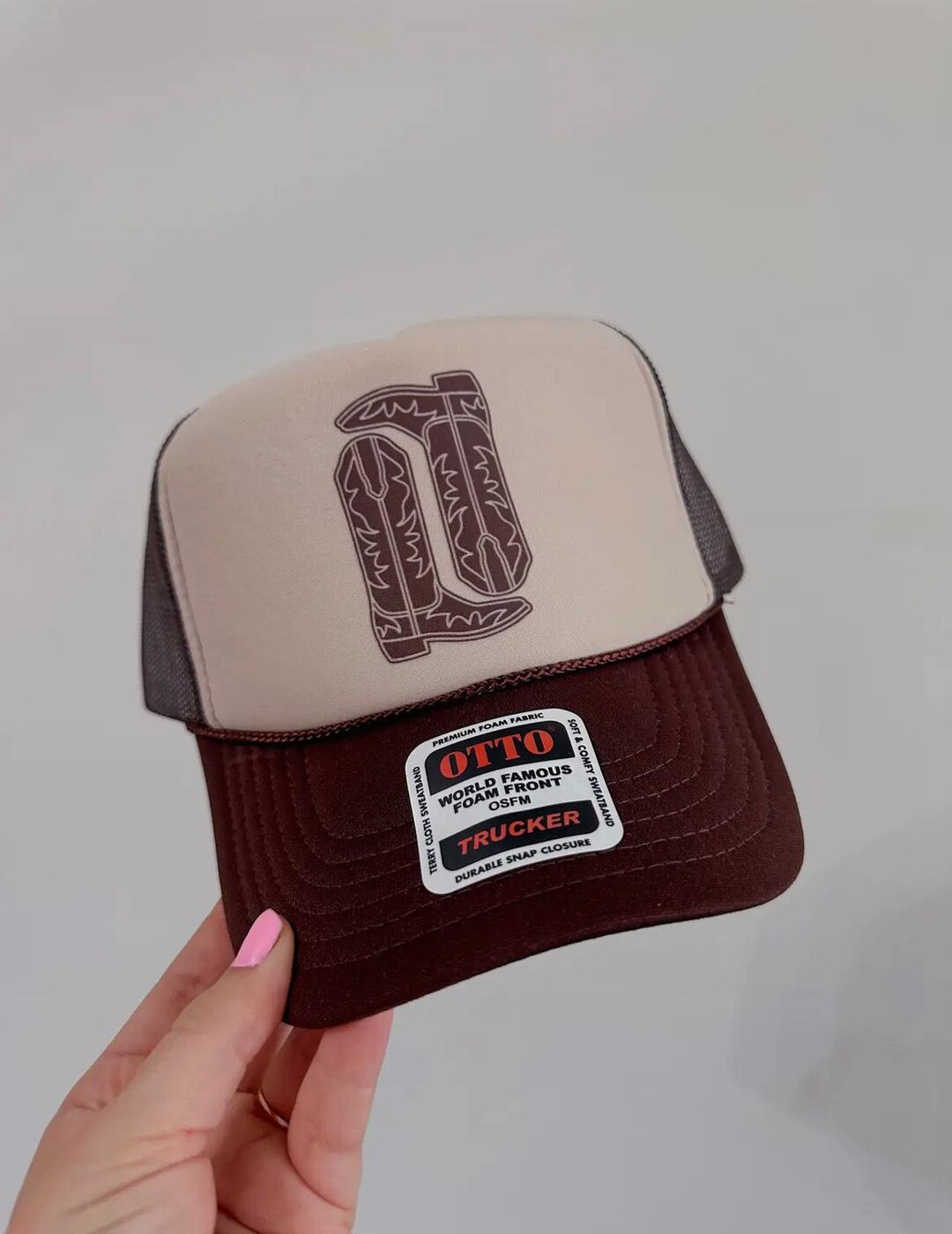 Cowboy Boots Trucker Hat - Etsy