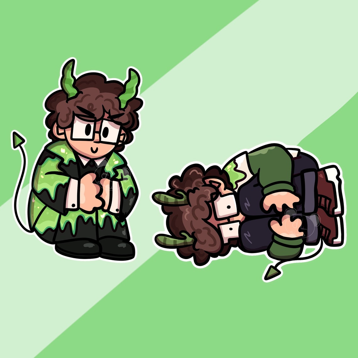 Slimecicle Stickers Slime Demon , QSMP Slime - Etsy