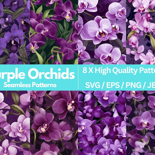 Purple Orchids Svg - Etsy