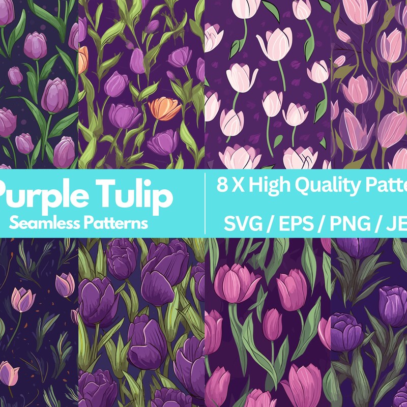 Purple Tulips - Etsy