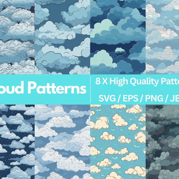 Cloud Pattern - Etsy