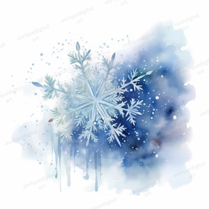 Watercolor Snowy Clipart, Winter Landscape, Winter Scene, Card Making ...