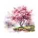 Springtime Watercolor Clipart, Cherry Blossom Trees, High Quality Jpgs ...