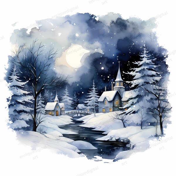 Winter Village - Etsy