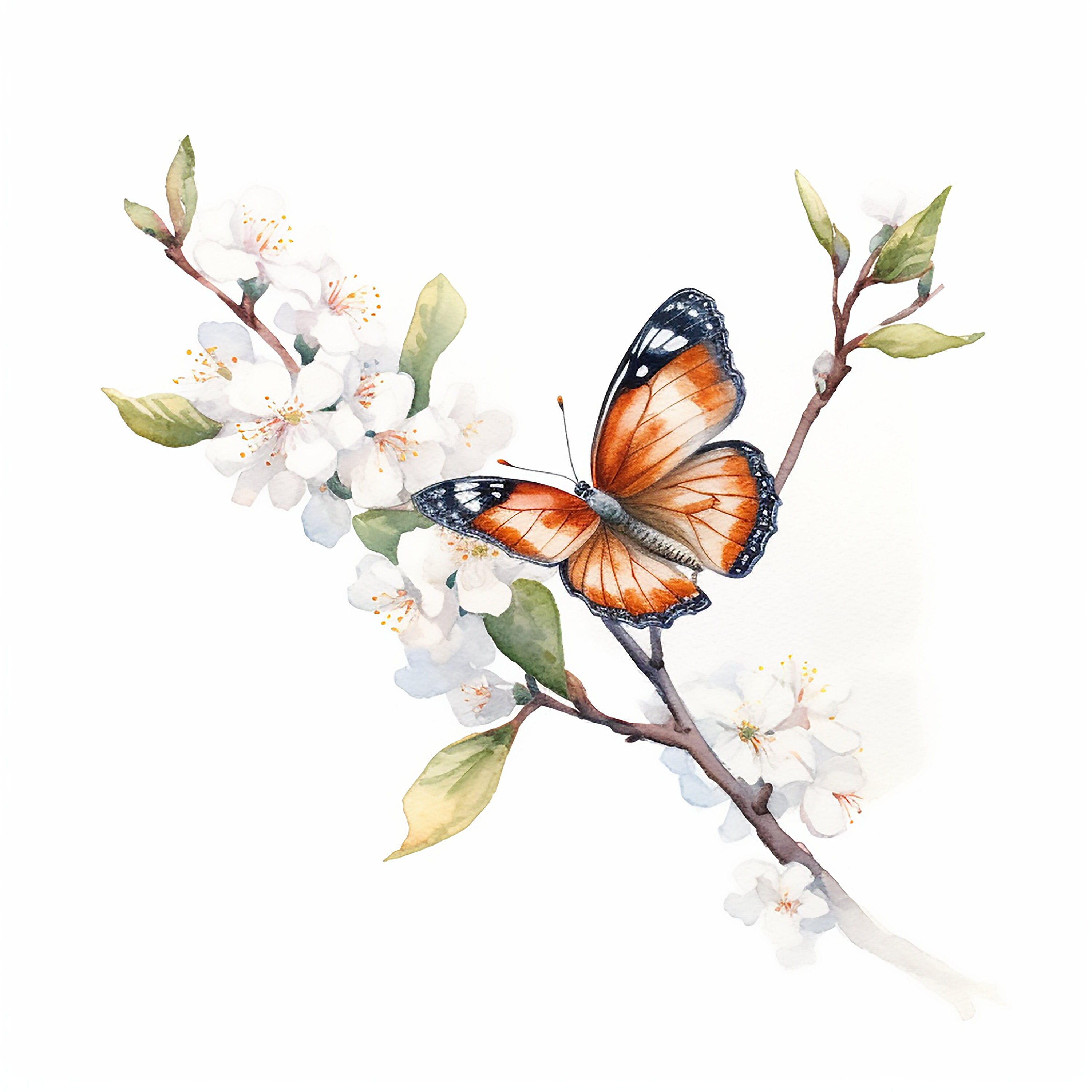 Watercolor Butterfly PNG Clipart Digital Download Printable - Etsy