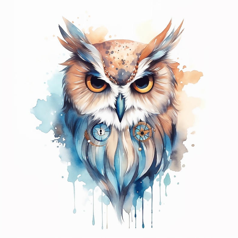 Magical Owl Wizard Owl Owl Downloadable Nursery Art Owl - Etsy