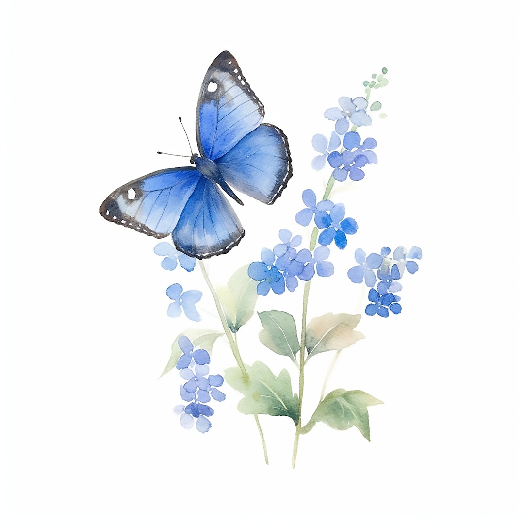 Watercolor Butterfly PNG Clipart, Digital Download, Printable Art ...