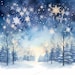 Watercolor Snowy Clipart, Winter Landscape, Winter Scene, Card Making ...