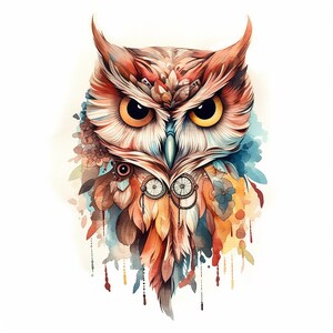 Magical Owl, Wizard Owl, Owl Downloadable, Nursery Art, Owl Card Making ...