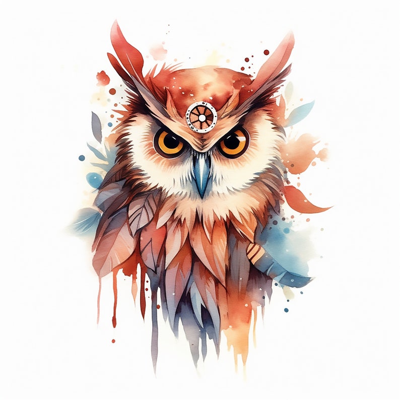 Magical Owl Wizard Owl Owl Downloadable Nursery Art Owl - Etsy