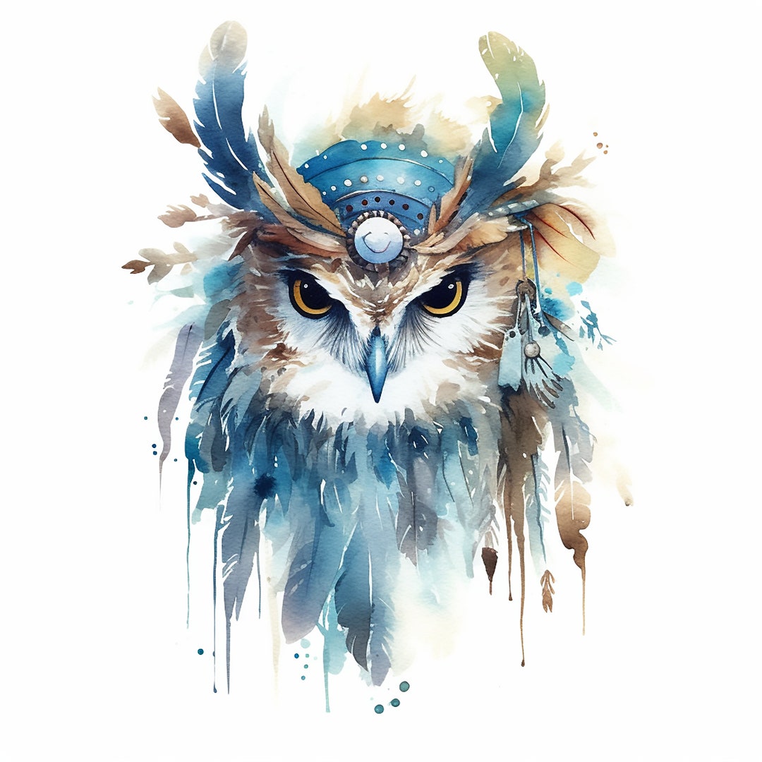 Magical Owl, Wizard Owl, Owl Downloadable, Nursery Art, Owl Card Making ...