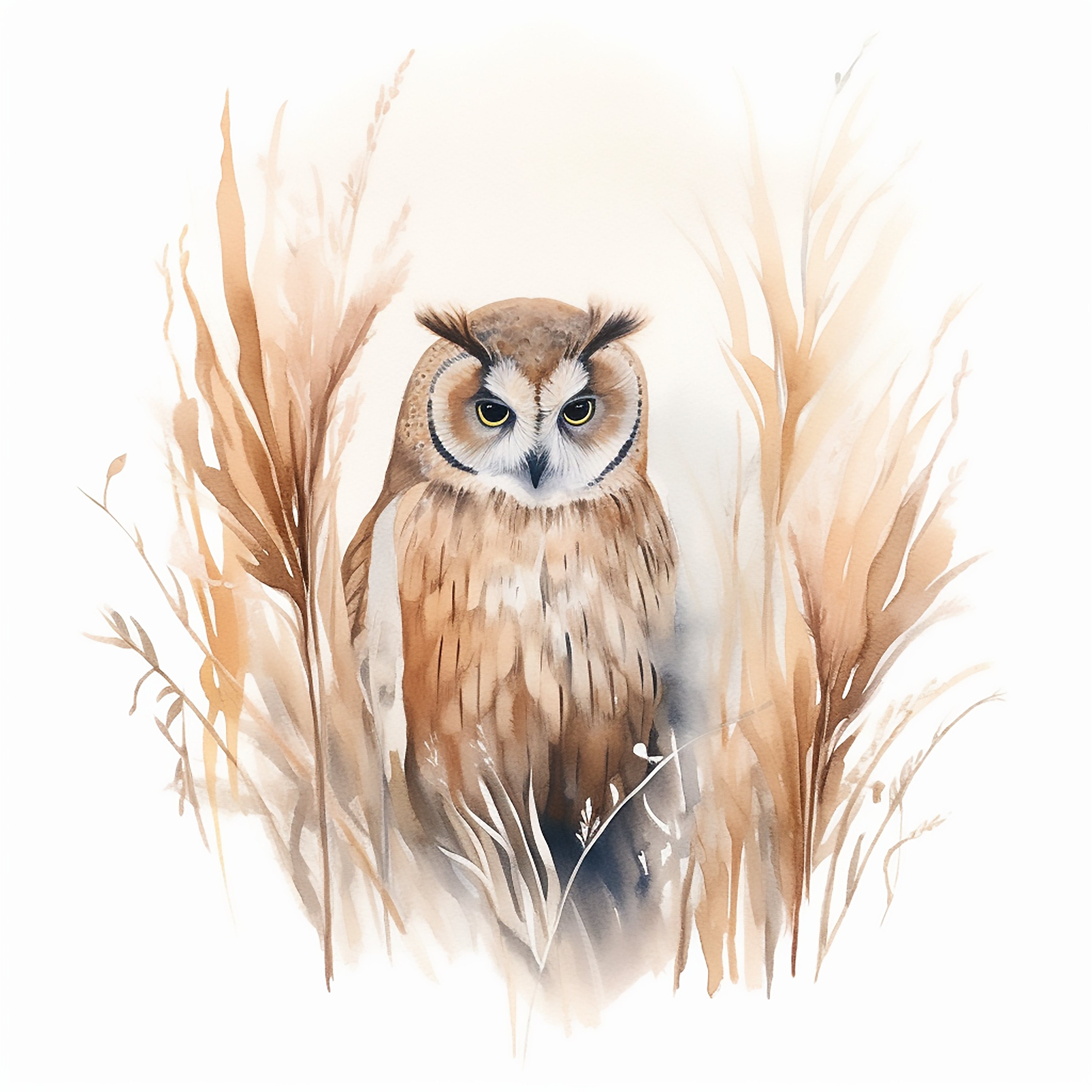 Watercolor Owl Clipart Owl Clipart PNG Printable Digital - Etsy