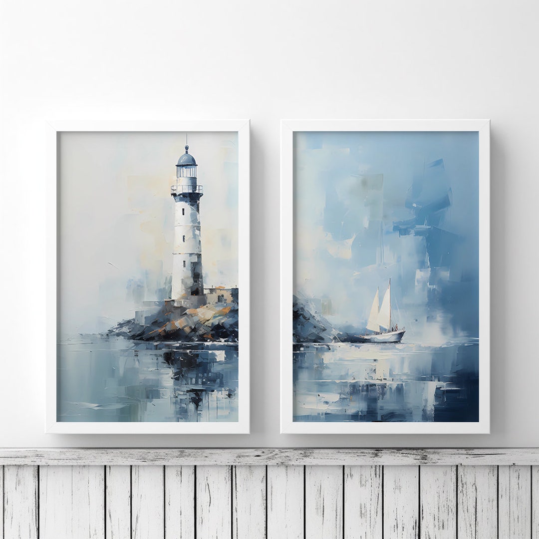 Lighthouse Digital Prints, Lighthouse Landscape, Vibrant Colors ...