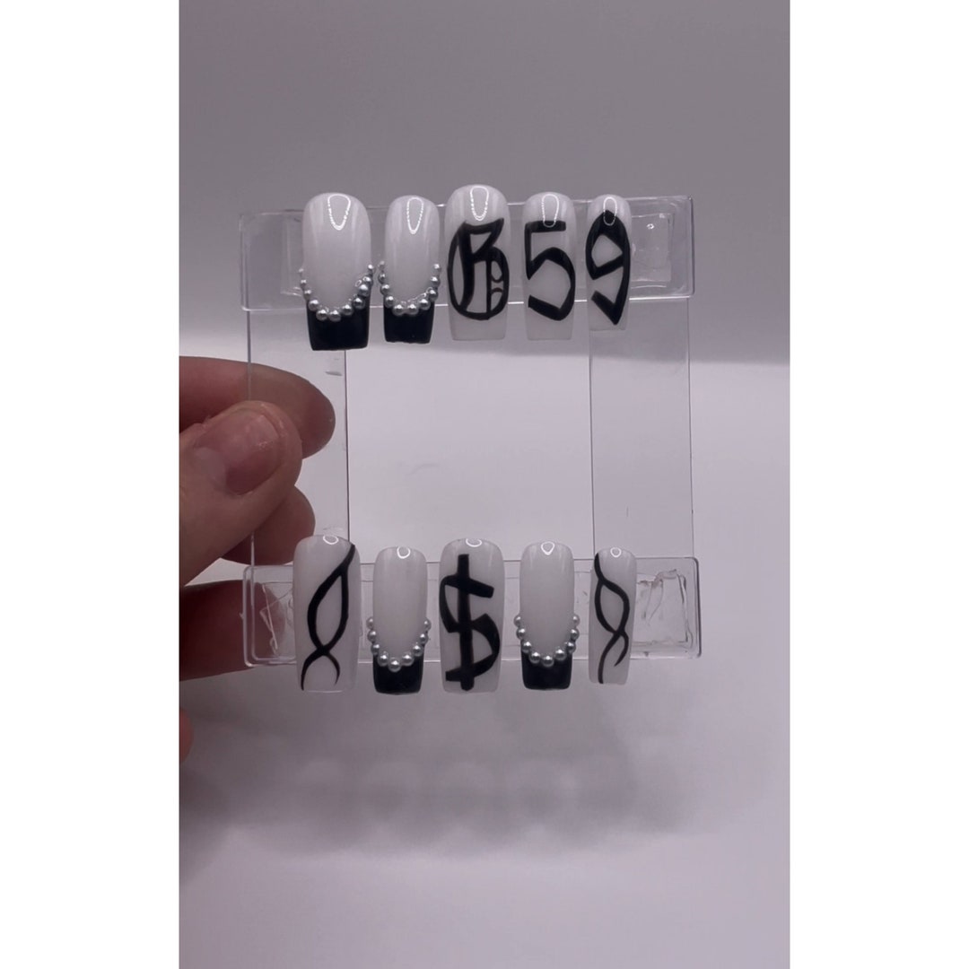 SB / Grey59 Press-on Nails - Etsy
