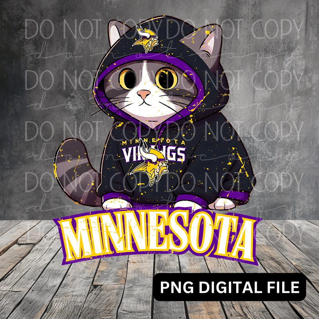 Minnesota, Football, Cute, Cat, PNG Digital File, Transparent ...