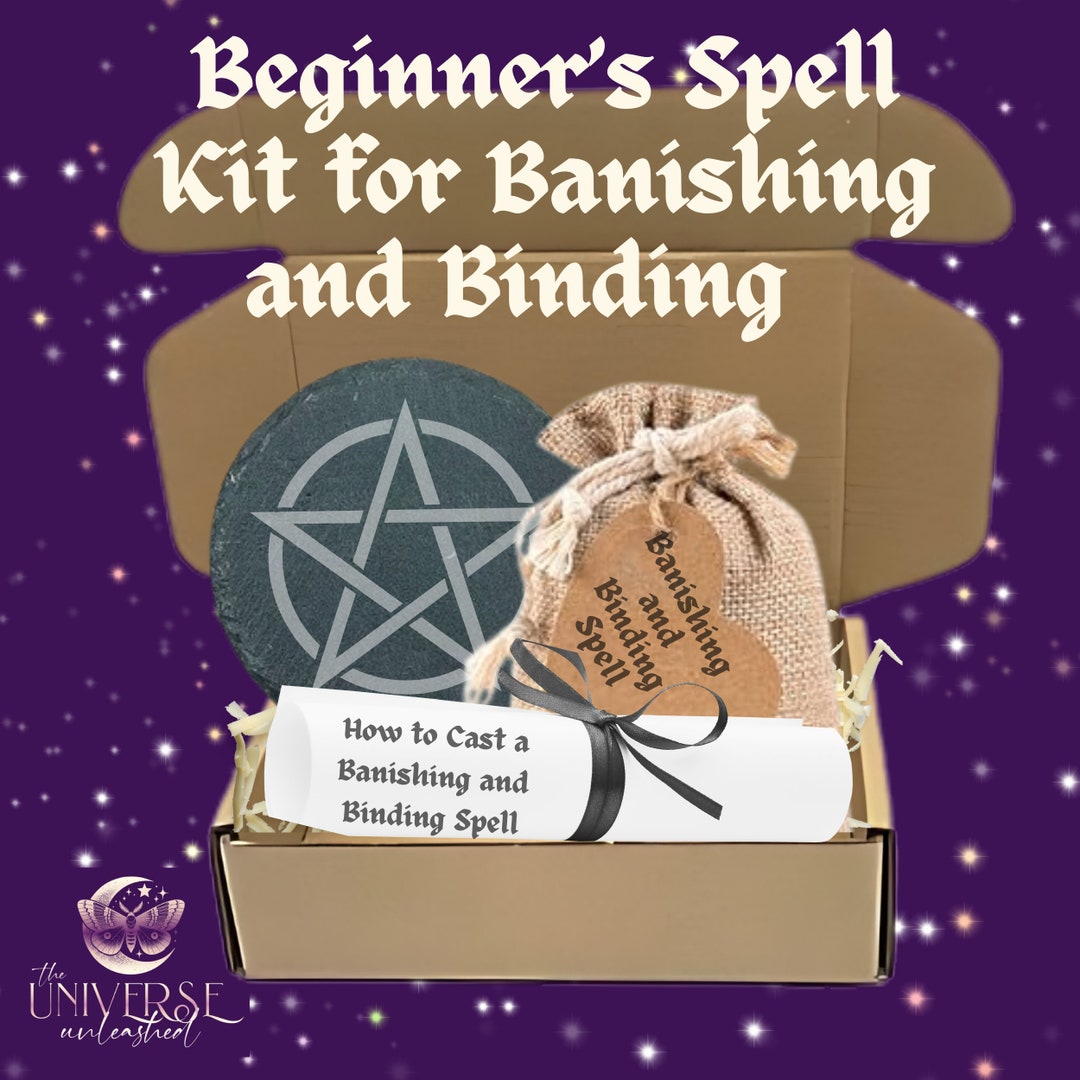 Beginner Banishing and Binding Spell Kit With Chime Candle, Essential ...