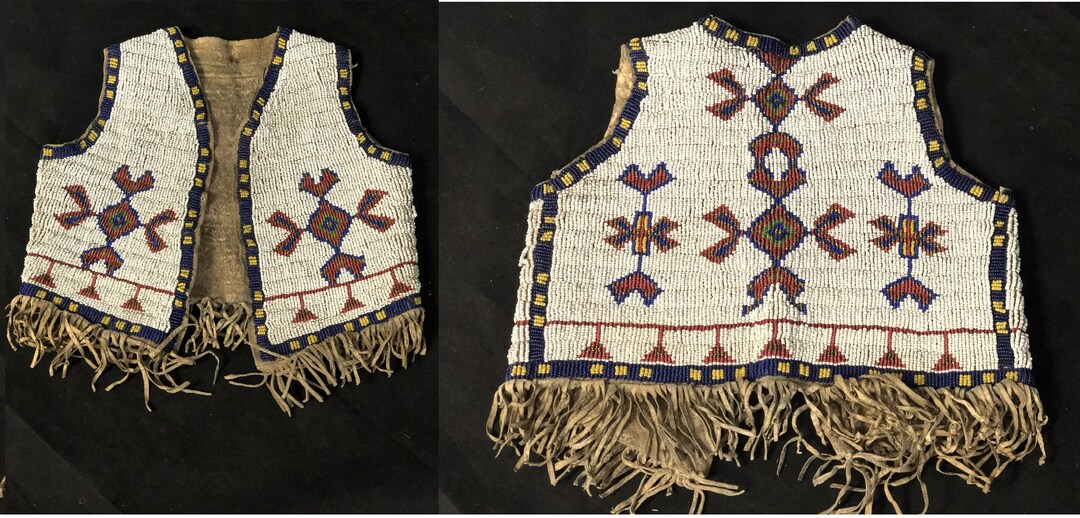 Old Native American Style Powwow Regalia Handmade Beaded Vest PBV126 - Etsy