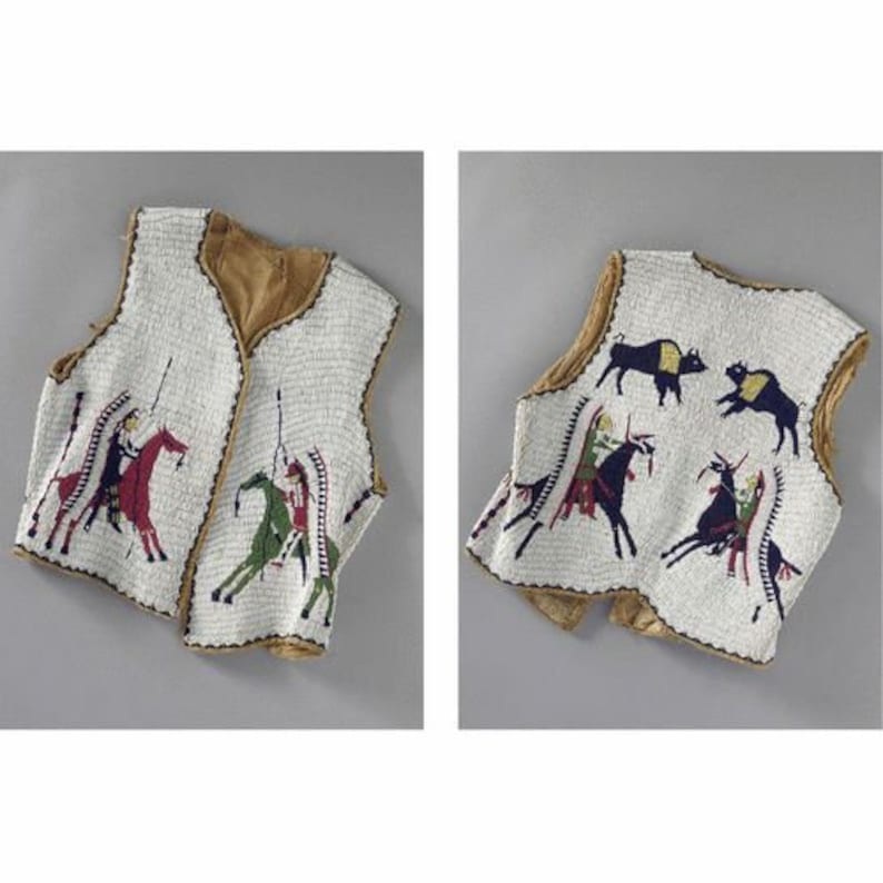 Old Native American Style Powwow Regalia Handmade Beaded Vest PBV220 - Etsy
