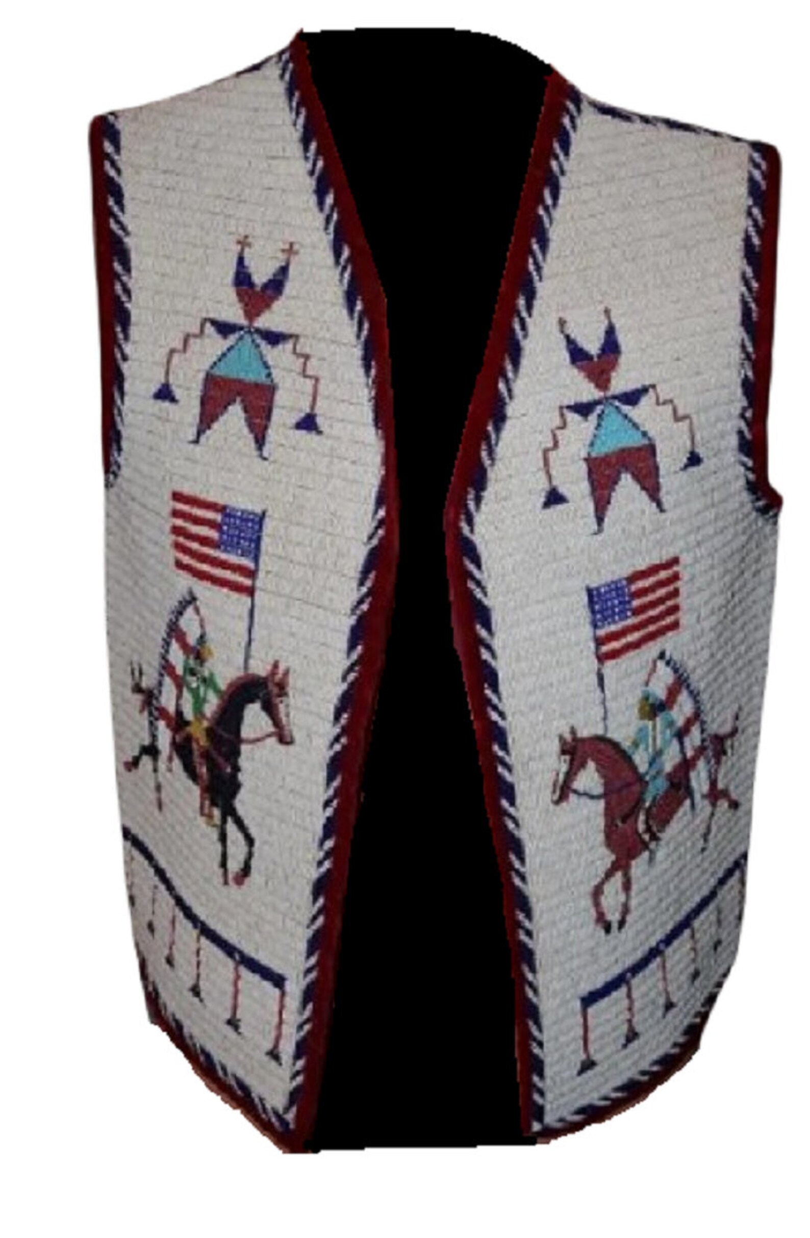 Old Native American Style Powwow Regalia Handmade Beaded Vest PBV181 - Etsy