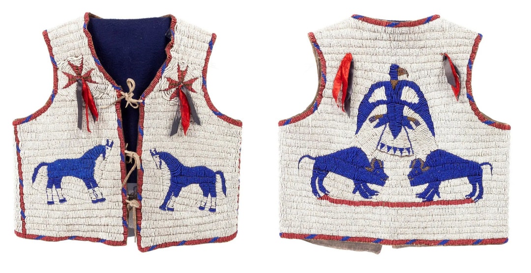 Old Native American Style Powwow Regalia Handmade Beaded Vest PBV175 - Etsy