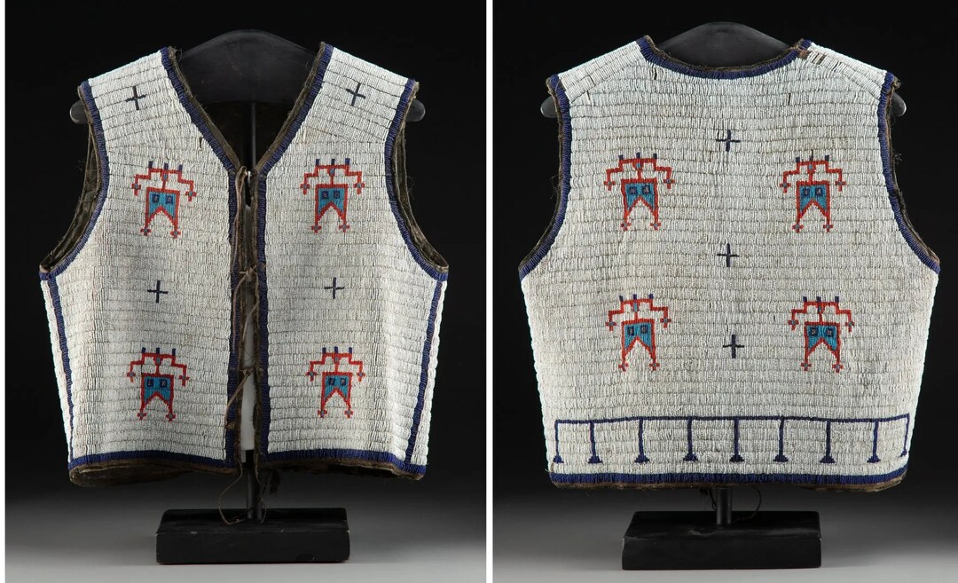 Old Native American Style Powwow Regalia Handmade Beaded Vest PBV128 - Etsy