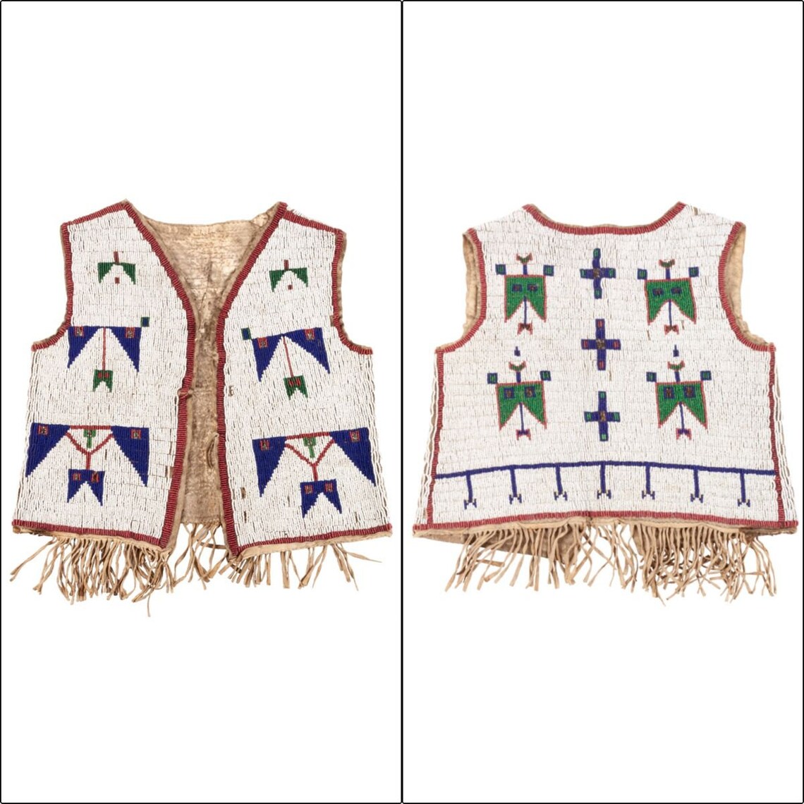 Old Native American Style Powwow Regalia Handmade Beaded Vest PBV117 - Etsy