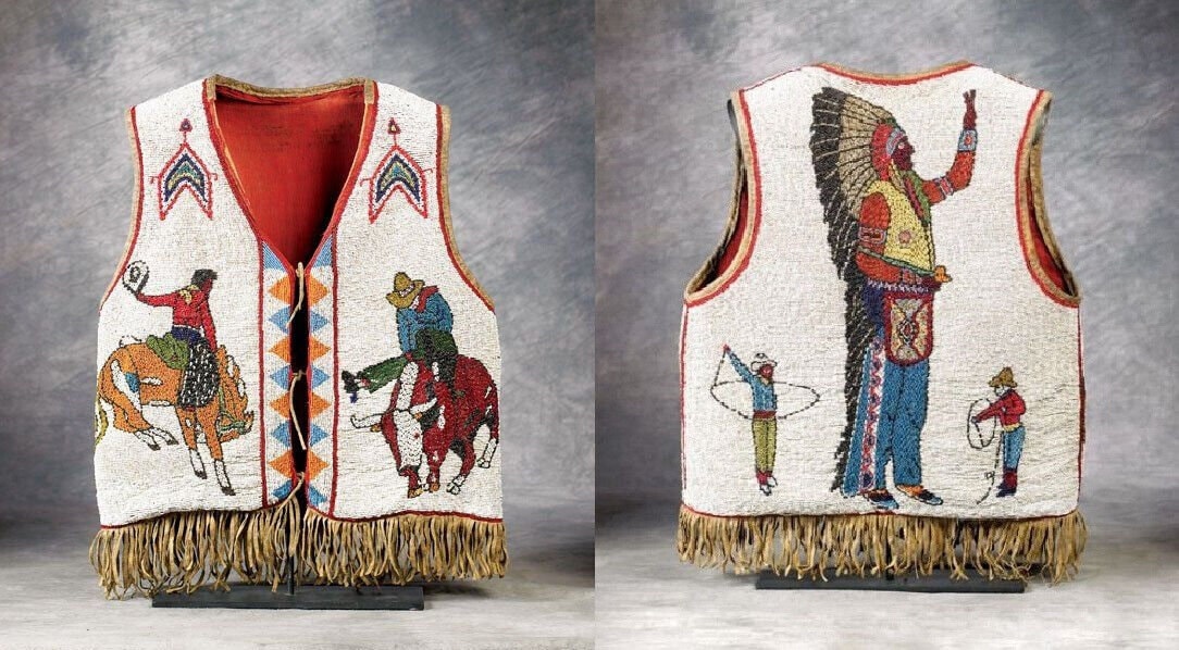 Old Native American Style Powwow Regalia Handmade Beaded Vest PBV205 - Etsy