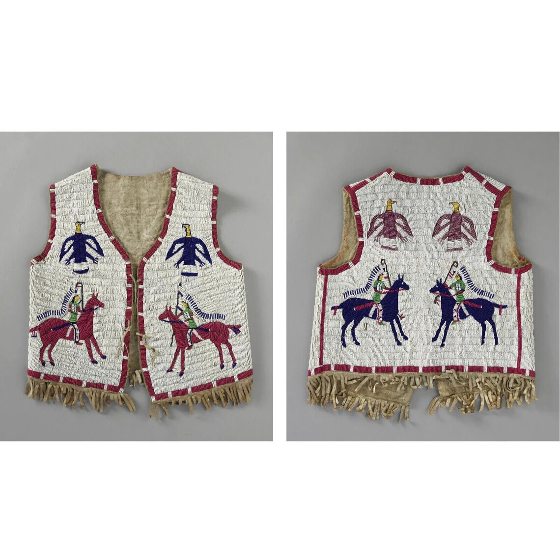 Old Native American Style Powwow Regalia Handmade Beaded Vest PBV223 - Etsy