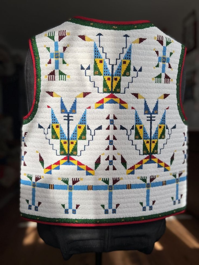 Old Native American Style Powwow Regalia Handmade Beaded Vest PBV189 - Etsy